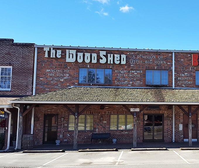 The brick facade of The WoodShed speaks volumes about what awaits inside - unpretentious excellence that's stood the test of time in Stanley.