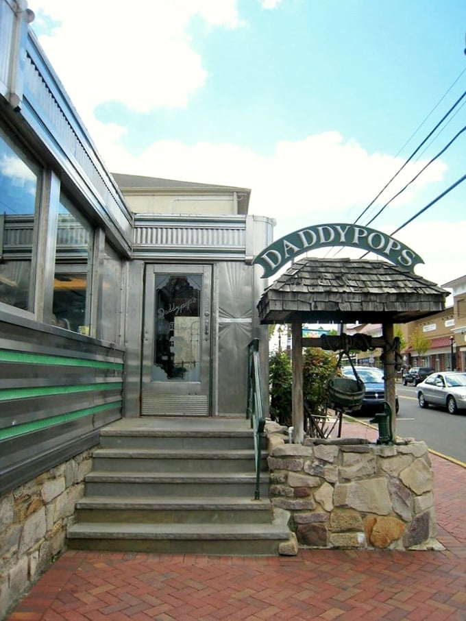 The gleaming stainless steel exterior of Daddypops isn't retro by design—it's retro because it's the real deal, a chrome time capsule on York Road