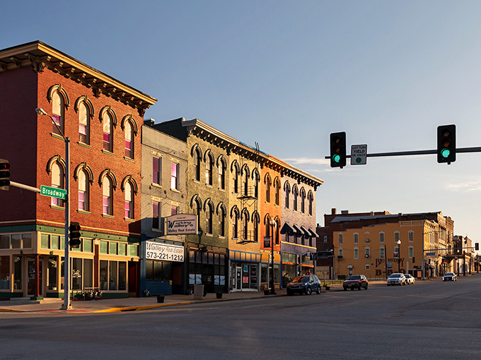 Historic Hannibal's Main Street captures that perfect small-town America vibe—brick buildings that have witnessed generations of stories and still have plenty to tell.