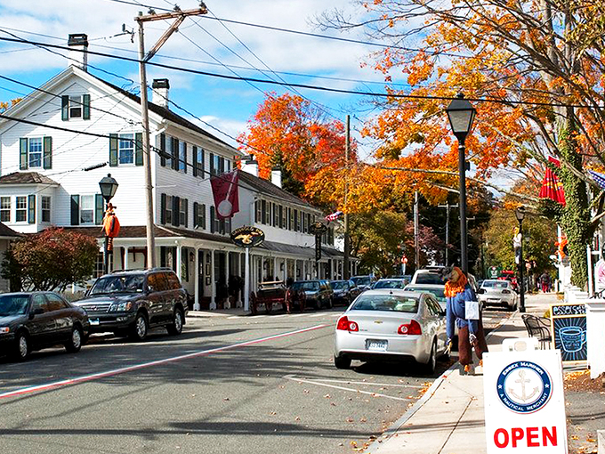 Main Street Essex doesn't just whisper New England charm—it shouts it with white picket fences, colonial architecture, and trees that have witnessed centuries of American history.