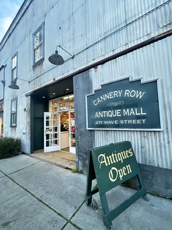 The rusted corrugated exterior isn't just authentic industrial chic—it's a time portal disguised as a building. Step through those white doors and prepare for temporal whiplash.