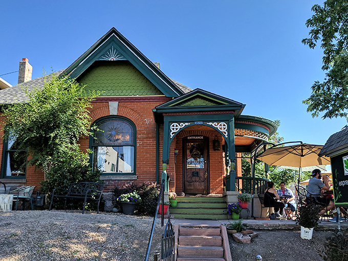 The teal Victorian house that houses Sassafras stands out like a Southern belle at a ski resort—charming, distinctive, and impossible to miss. 