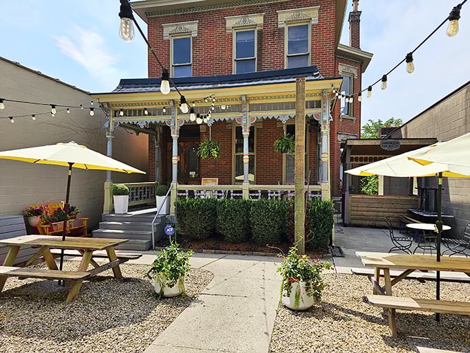 The Victorian charm of Smoked On High's exterior isn't just for show—it's the perfect prelude to the culinary time travel waiting inside.