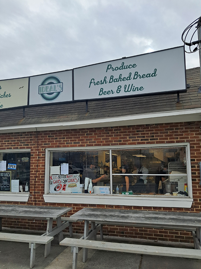 The unassuming storefront of Ideal's hides sandwich greatness within. That simple sign promises more than groceries—it's a beacon for bread-based bliss.