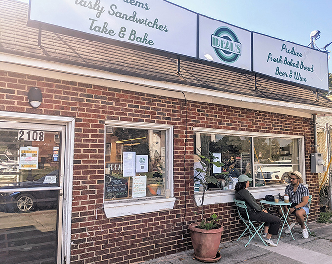 The unassuming storefront of Ideal's hides sandwich greatness within. That simple sign promises more than groceries—it's a beacon for bread-based bliss. 
