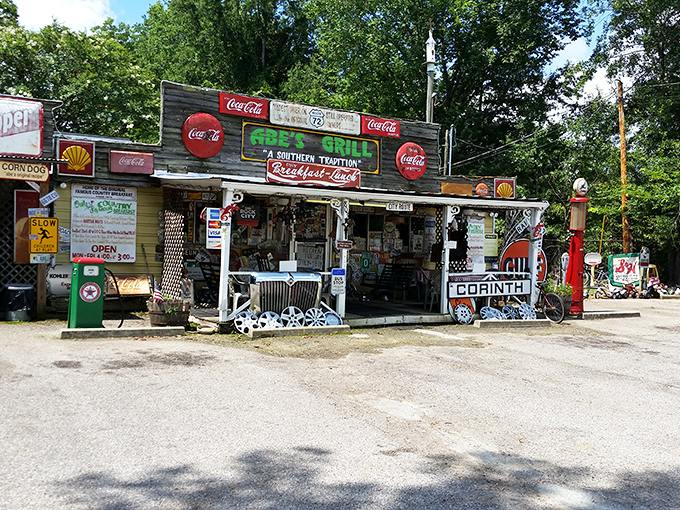 The vintage sign says it all - homemade buttermilk biscuits since 1974. In Mississippi, that's not just breakfast, that's religion. 