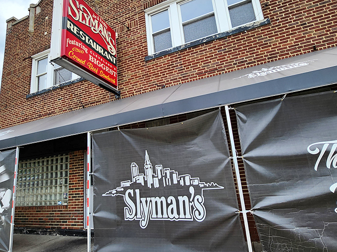 The brick facade of Slyman's stands like a temple to sandwich artistry, promising delicious revelations within its unassuming walls.