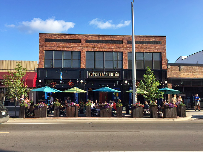 The unassuming brick façade with striking blue doors is Grand Rapids' worst-kept secret. Like finding a speakeasy without needing the password.