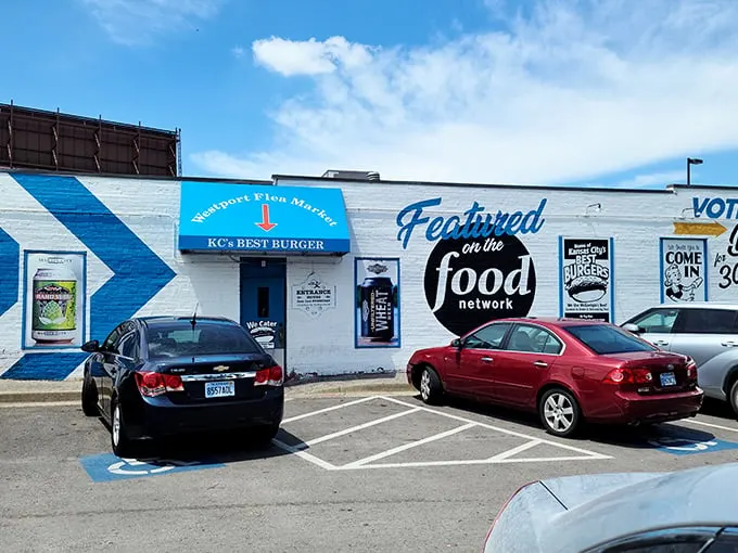 The humble white exterior with bold "Food Network" credentials is Kansas City's version of a treasure map – X marks the burger spot.