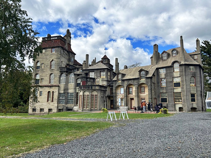 Fonthill Castle stands like a medieval mirage in suburban Pennsylvania, its concrete towers defying both gravity and conventional home design sensibilities.