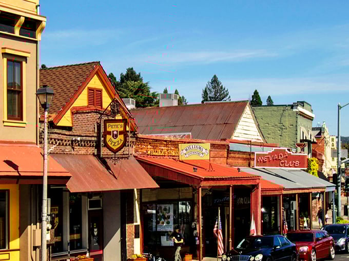 The iconic Del Oro Theatre's art deco tower stands sentinel over downtown Grass Valley, a beacon of nostalgia in a sea of modern multiplexes.