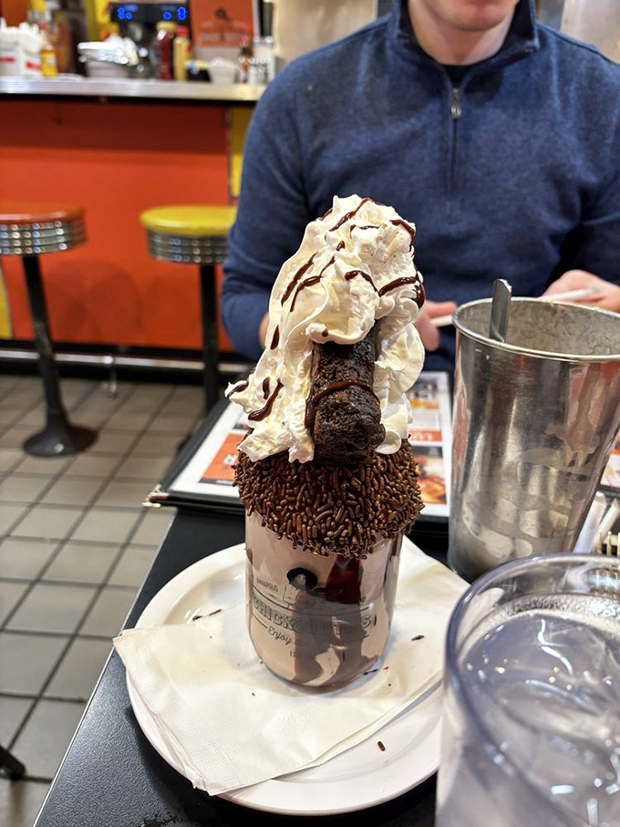 This isn't just a milkshake—it's performance art with sprinkles. Drinking it burns exactly one-tenth of the calories it contains.