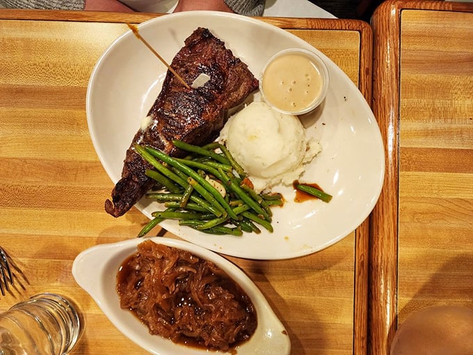 This bison steak isn't just dinner—it's the taste of the American West, complete with a supporting cast of perfect sides.