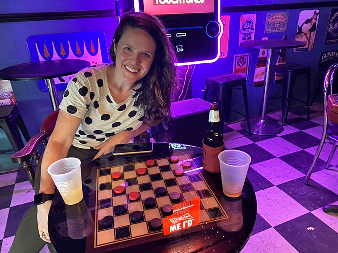 In the battle of wits that is checkers, timing is everything—much like knowing exactly when to order that next round.