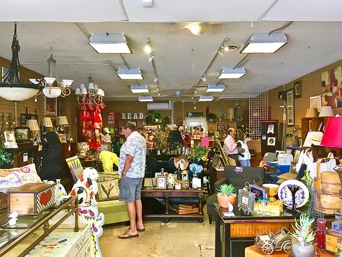 Treasure hunters in their natural habitat, scanning shelves with the focus of archaeologists who've stumbled upon the retail equivalent of King Tut's tomb.
