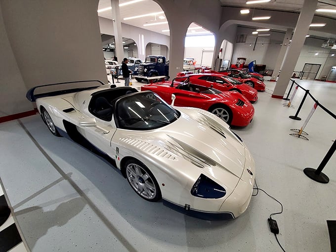 The Maserati MC12 represents Italian exclusivity: With only 50 ever produced, seeing this race car for the road is rarer than spotting a celebrity in Scranton. 