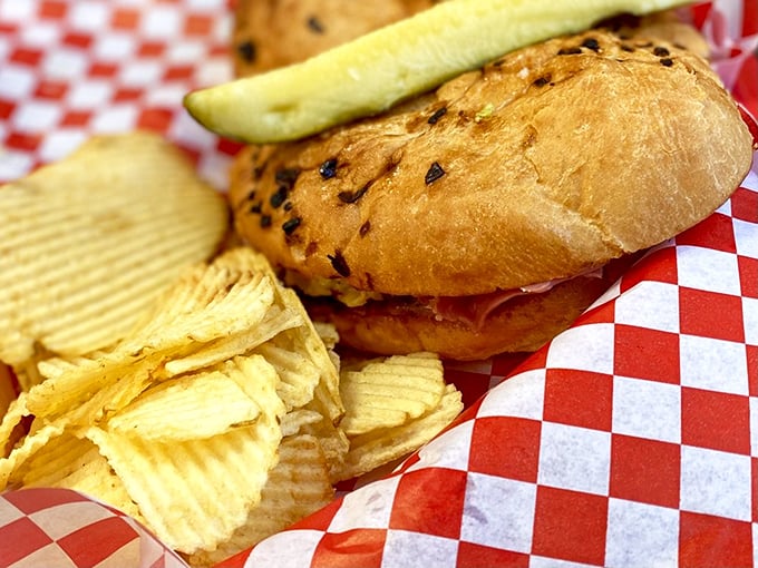 A classic deli creation with the structural integrity of the Brooklyn Bridge and twice the satisfaction factor.