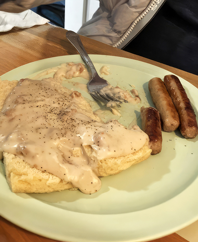 Biscuits and gravy—the breakfast that says "you won't need lunch today" in the most delicious way possible.