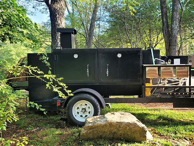 The real magic happens here—a smoker that transforms time, patience, and hardwood into edible poetry. Barbecue alchemy at its finest.