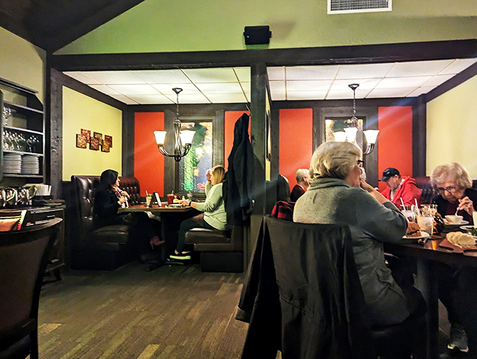 Where locals gather to debate important matters like whether to order dessert (the correct answer is always "yes").