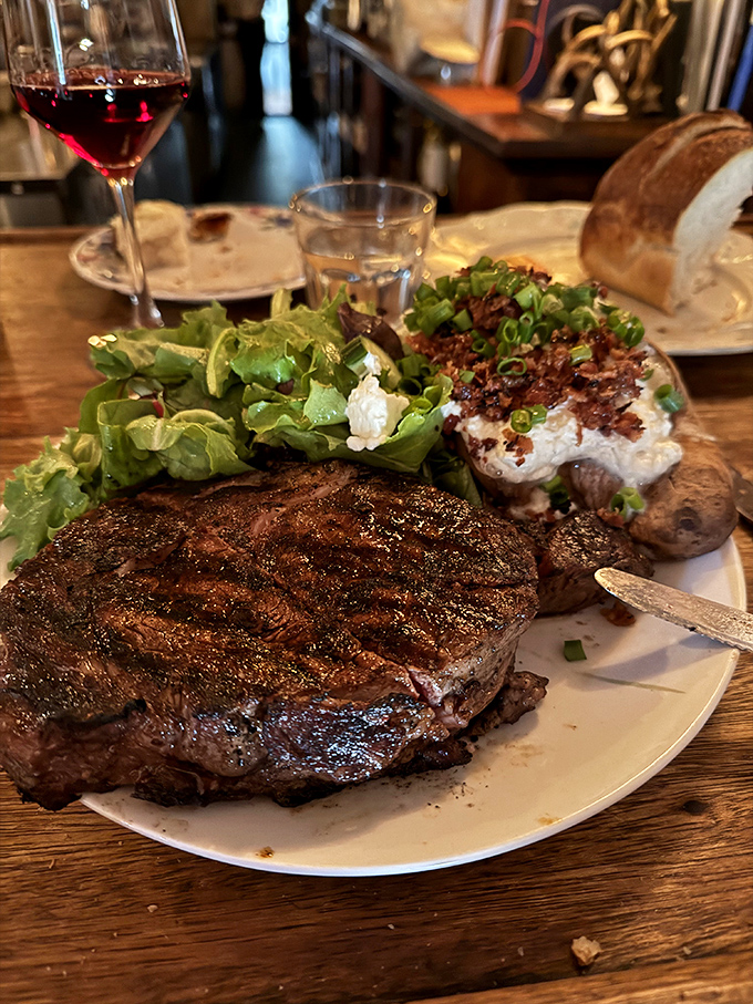 Wine and steak—civilization's perfect pairing since someone first thought, "This grape juice got better while I wasn't looking."