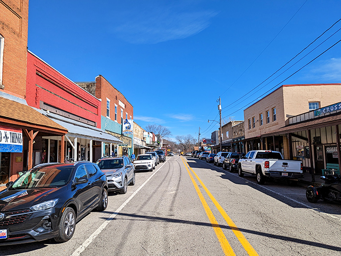 Hardy's Main Street isn't just a road—it's the community's living room, where parking spaces are saved for friends you haven't met yet.