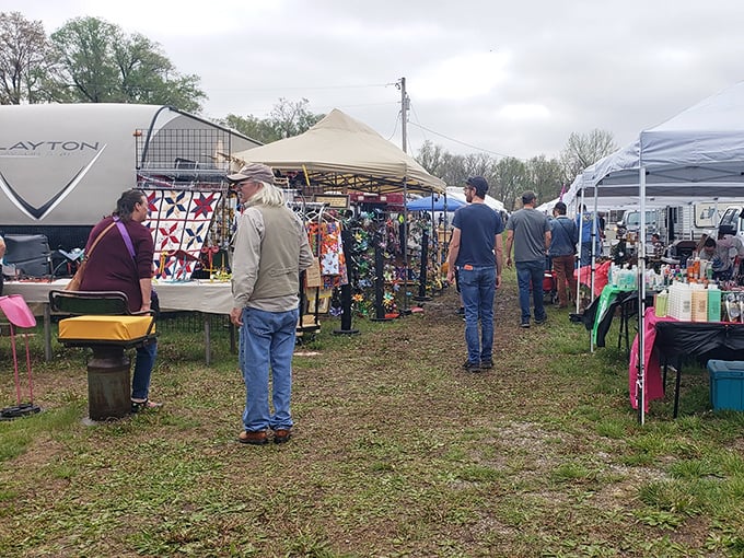 Sparks Flea Market transforms rural fields into a bargain hunter's paradise—where social distancing happens naturally as shoppers spread out in pursuit of deals.