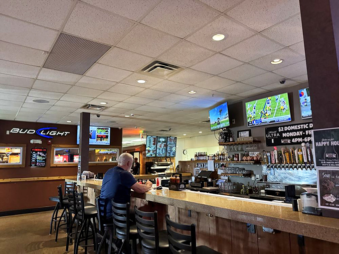 Belly up to BBQ heaven! This bar area is where liquid courage meets meaty masterpieces – a match made in flavor paradise.