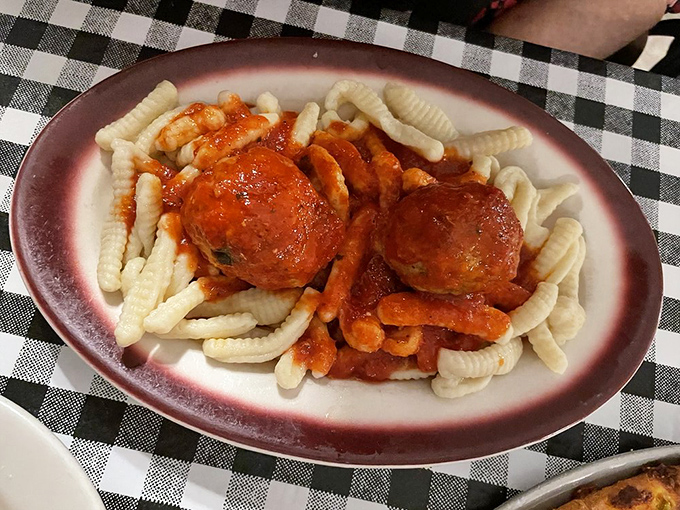 Cavatelli with meatballs that would make your Italian grandmother weep with joy—even if you don't have an Italian grandmother.