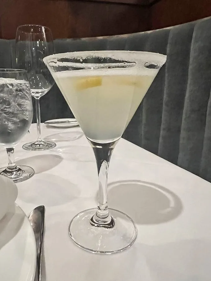 A properly chilled martini with a sugared rim isn't just a cocktail—it's therapy in stemware after navigating Spokane's downtown parking situation.