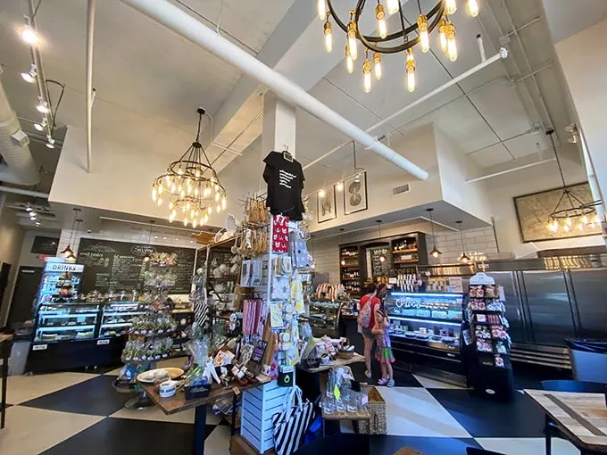 The "EAT" sign isn't just decoration—it's the most straightforward advice you'll get today. Those shelves hold treasures worth exploring.