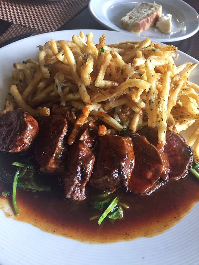 Steak and truffle fries – the Fred Astaire and Ginger Rogers of food pairings. They dance together in perfect harmony