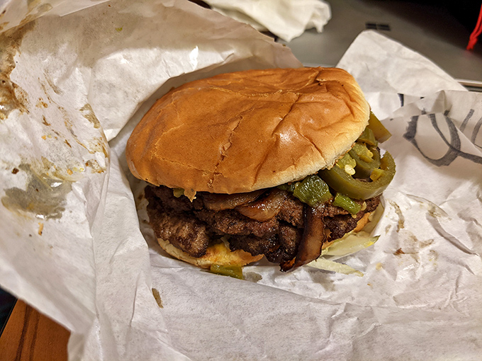 The green chile cheeseburger—where New Mexico's favorite pepper meets beef in a match made in culinary heaven.