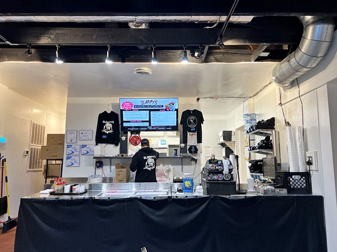 The counter where magic happens – where orders are placed and chicken dreams come true.