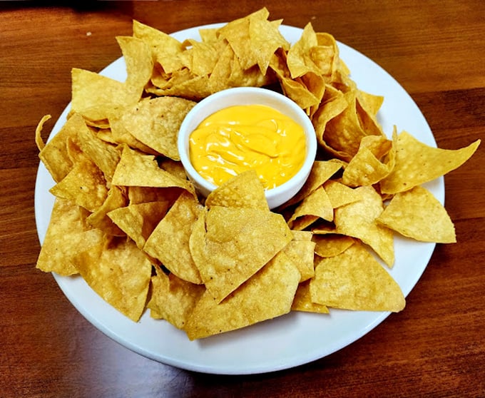 Chips and queso – the opening act that threatens to upstage the headliner. Simple, honest, addictive – like the best relationships or catchy pop songs. 