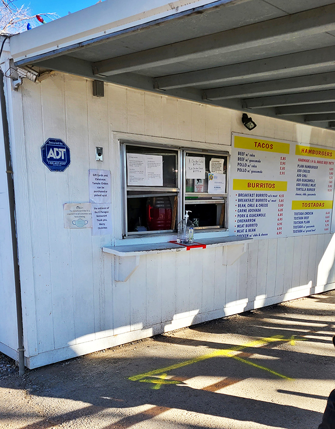 The ordering window – where dreams are placed and foil-wrapped happiness is dispensed with cheerful efficiency.