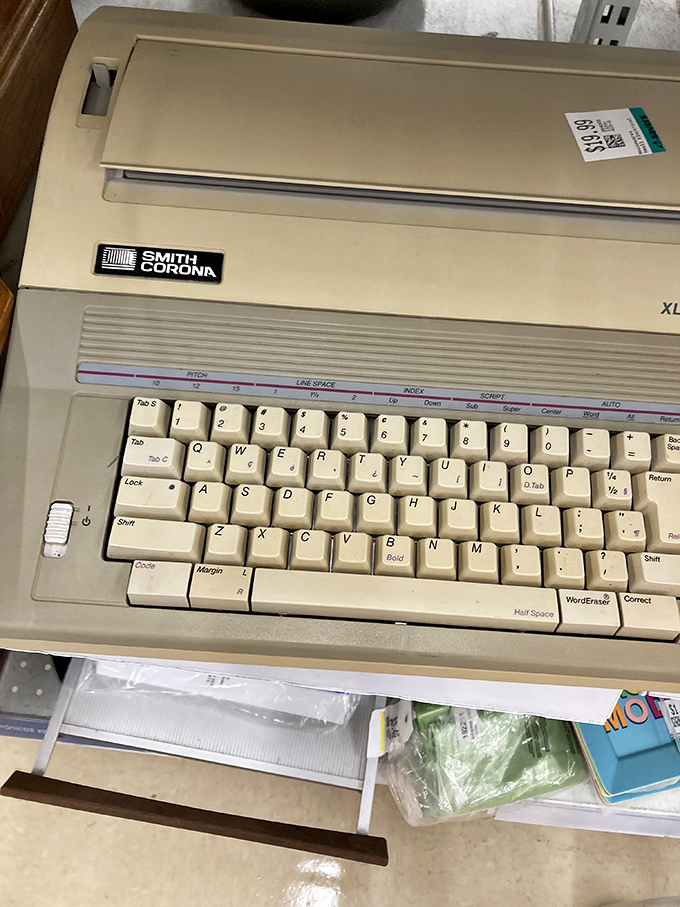 This Smith Corona typewriter isn't just vintage technology—it's a time machine to an era when every keystroke required commitment.
