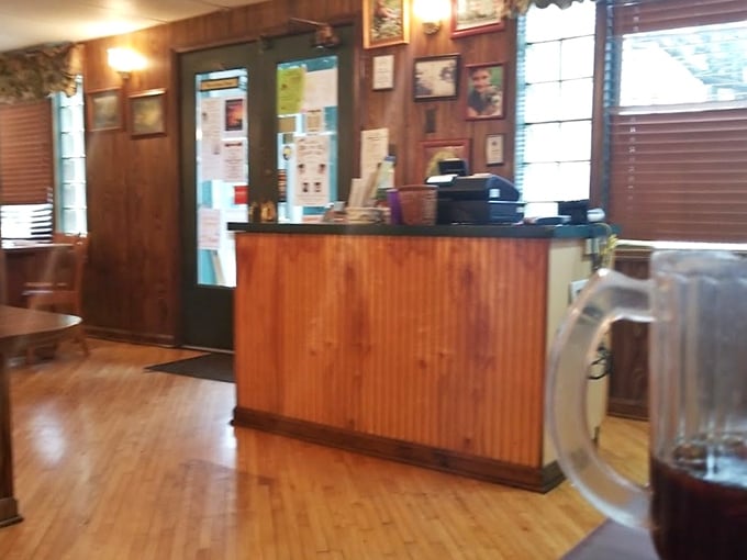 The counter where magic happens – where orders are called, gossip is exchanged, and regulars find their unofficial assigned seats.
