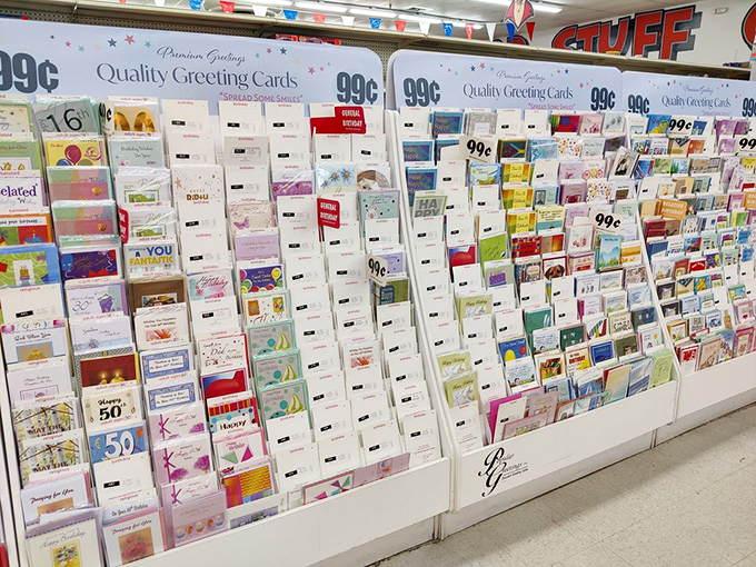 Greeting cards for 99¢ that say "I remembered your special day" without saying "I spent your gift money on the card."