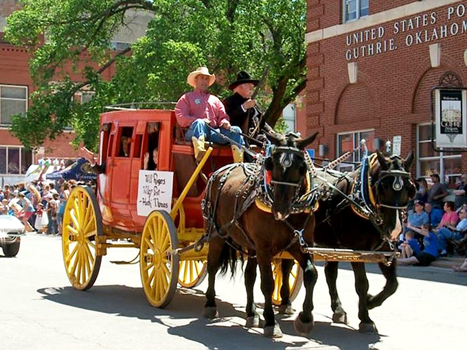 The stagecoach parade reminds us that before Uber, transportation had more horsepower and significantly more manure.