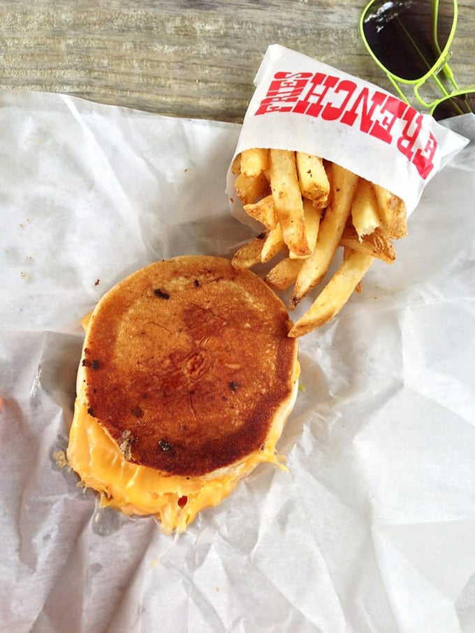The grilled cheese and fries—proof that even the simplest items get the same loving attention as Brooks' more famous offerings.