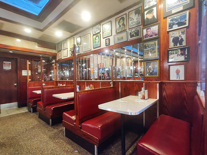 The red vinyl booths have witnessed countless first dates, business deals, and late-night philosophical discussions over endless cups of coffee.