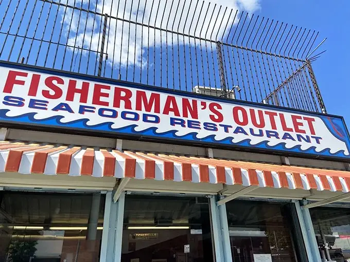That iconic sign against the blue California sky – a siren call to seafood lovers throughout Los Angeles.