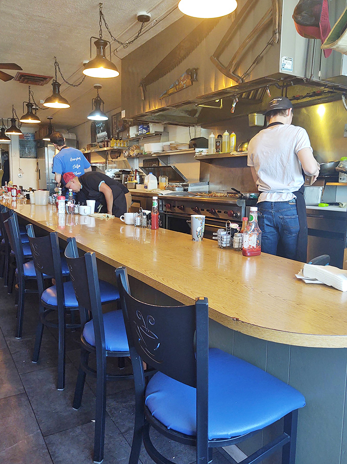 The breakfast counter – where magic happens. These kitchen maestros conduct symphonies of sizzling and flipping that result in edible masterpieces.