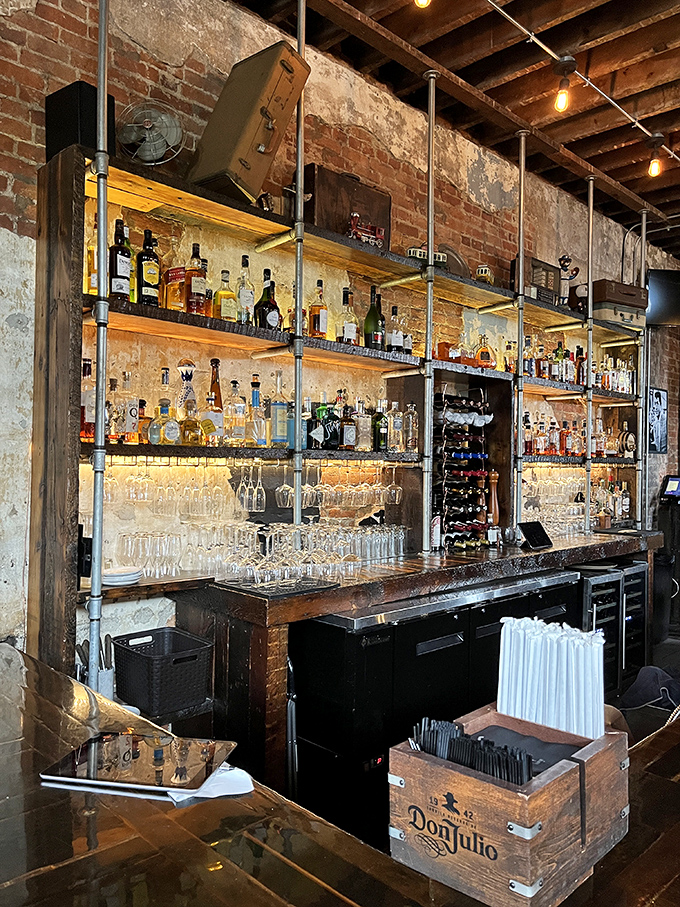 A bar setup that makes you want to pull up a stool and say, "I'll have what they're having," even before you know what they're having.