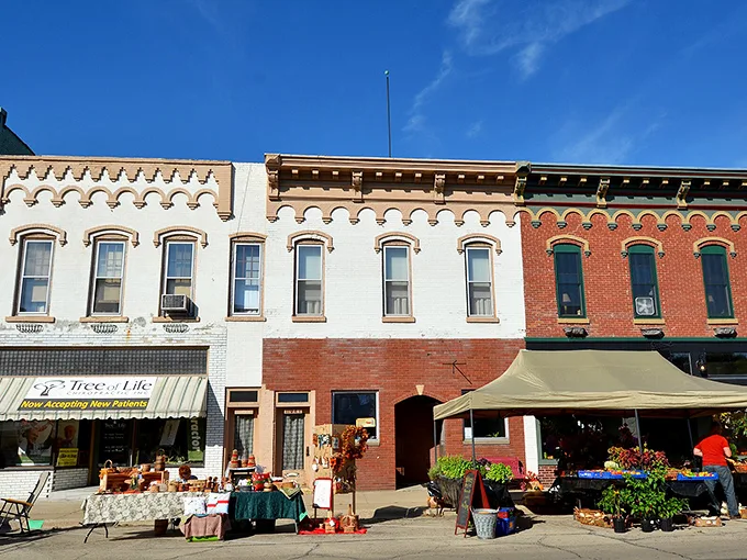 Historic facades with ornate detailing showcase a time when buildings were designed to impress for centuries, not just until the next renovation.
