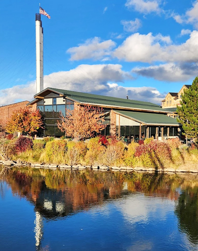 The restaurant that doubles as a postcard. Fall colors frame Anthony's waterfront location, reflecting in the Deschutes River like nature's own Instagram filter.