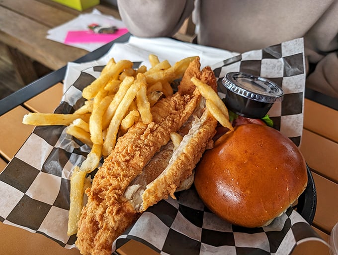 This flounder sandwich isn't just lunch—it's edible evidence that simplicity, when done perfectly, beats fancy culinary gymnastics every time.