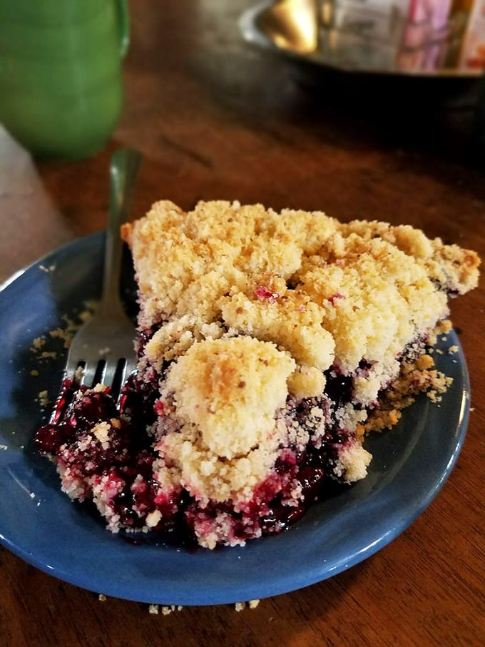 This mixed berry crumble doesn't just have berries—it has OPINIONS about berries, and they're all deliciously correct.
