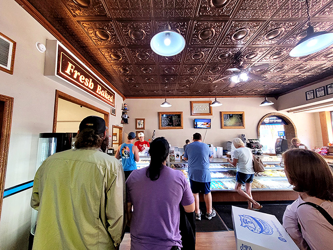 The beautiful chaos of a good bakery counter. Where important life decisions are made one donut at a time.
